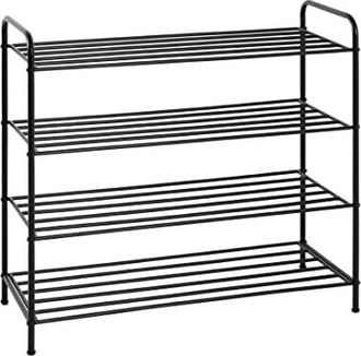 Haku Möbel Schuhregal schwarz, Metall - Maße: B 83 cm x H 78 cm x T 35 cm, Style: Modern