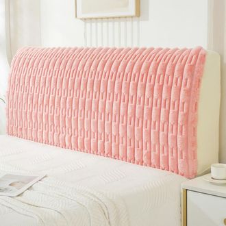 Generic Bettkopfteilbez&uuml;ge Moderner, Flauschiger, Staubdichter Pl&uuml;sch-Kopfteilbezug Verdickter, Weicher Stretch-Bett Kopfteil-Schonbezug Kopfteil Hussen Schla