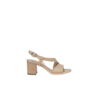 Nero Giardini Elegante Leder-Sandaletten mit Absatz - - Shoes - Damen - Beige - 40 EU