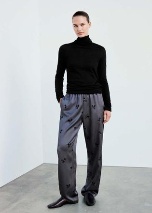 Mango Top pyjama valenc noir - Femme - S - MANGO