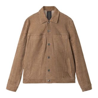 Giorgio Brato Neue Jeansjacke aus Leder - - Jackets - Herren - Braun - L