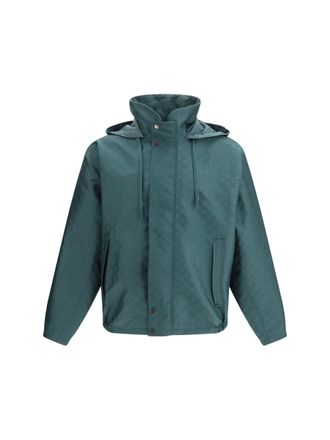Gucci Mens Reversible Cotton Ripstop Jacket Petrolium