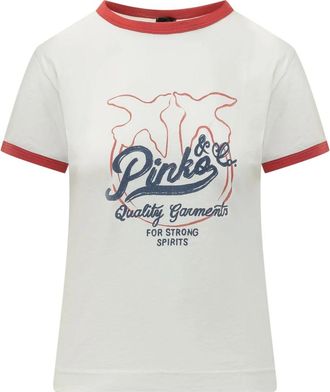 Pinko Pinko, Femme, Tops, Blanc, Taille: 38 FR T-shirt Imperia