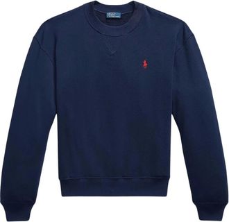 Polo Ralph Lauren Femme, Sweatshirts et sweats &agrave; capuche, Bleu, Taille: 36 FR SweaT-shirt l&eacute;ger &agrave; col rond