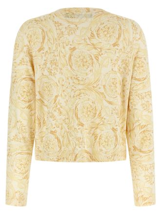Versace Womens Bicolor Silk Cardigan Clothing