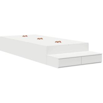 vidaXL Bett mit Stauraum Wei&szlig; 236.5 x 90 x 31.5 cm Holzwerkstoff Vidaxl