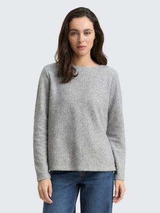Tom Tailor Sweatshirt Strick & Sweatshirts Soft-Touch Sweatshirt mit Knopf-Details