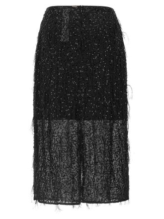 Twin-Set Sequin-Embroidered Skirt - Black