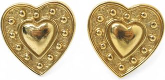 Saint Laurent Ohrringe - VINTAGE YVES SAINT LAURENT HERZ CLIP-ON OHRRINGE A - Gr. unisize - in Gold - f&uuml;r Damen