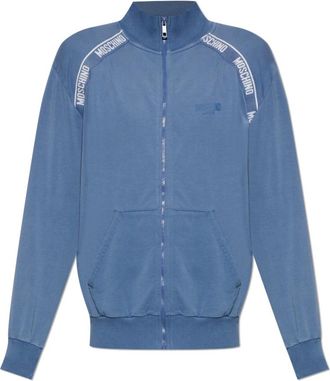 Moschino Homme, Sweatshirts et sweats &agrave; capuche, Bleu, Taille: XL Logo SweaT-shirt