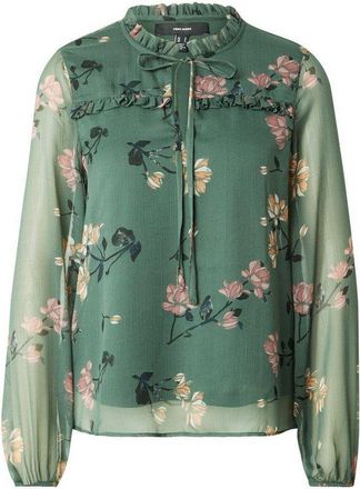 Vero Moda Langarmbluse MILLA (1-tlg) Drapiert/gerafft