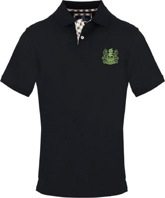 Aquascutum Poloshirt f&uuml;r Herren, Mit Kragen, kurz&auml;rmlig (Schwarz)