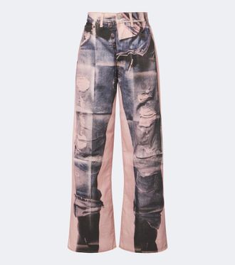 Acne Studios Jean wide 1981 &agrave; trompe-loeil