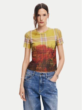 Desigual T-Shirt Double 24WWTK27 Bunt Slim Fit