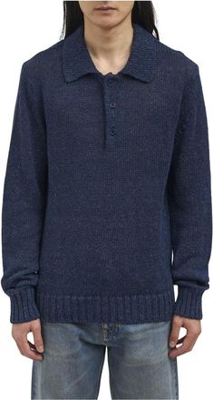 Sunflower Homme, Pulls, Bleu, Taille: XL Maglia Polo in Lino e Cotone