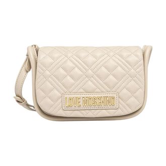 Love Moschino Sac bandouli&egrave;re &agrave; logo - Femme - Sacs - Beige - Taille: ONE Size