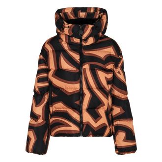 Pucci Femme, Vestes, Brun, Taille: 38 FR Veste en duvet imprim&eacute;e en nylon