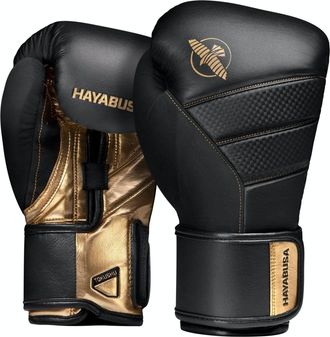 Hayabusa T3 Boxhandschuhe Boxhandschuhe Damen Herren - Schwarz/Gold, 16oz