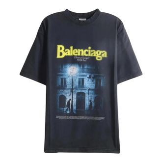 Balenciaga Bedrucktes T-Shirt - - Tops - Herren - Schwarzk - 2XL