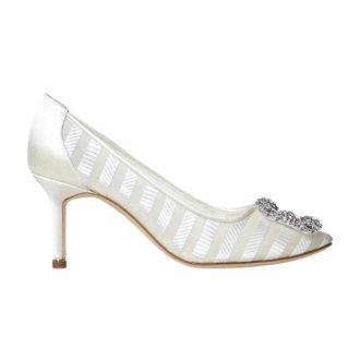 Manolo Blahnik Damen, Schuhe, Wei&szlig;, 39 EUGr&ouml;&szlig;e