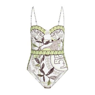 Tory Burch Bedruckter Einteiliger Badeanzug mit B&uuml;gel - - Swimwear - Damen - Mehrfarbig - L