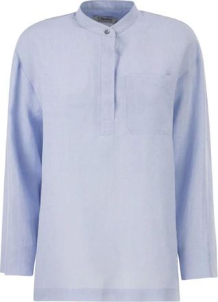 Max Mara Femme, Blouses et Chemises, Bleu, Taille: 40 FR Blouses