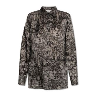 Golden Goose Femme, Blouses et Chemises, Gris, Taille: 38 FR Chemise à motifs