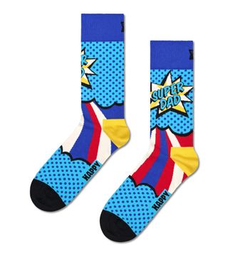 Happy Socks Super Dad Baumwolle Socken Herren Blau 41-46
