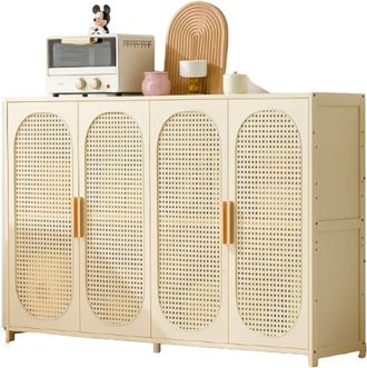 Generic Einbauschrank mit Stauraum, Kaffeetheke mit Schubladen und sichtbaren Acrylt&uuml;ren, Teeschrank aus Holz, geeignet for Flure und Eingangsbereiche(Color1,