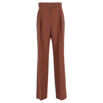 Valentino Garavani Femme, Pantalons, Brun, Taille: 40 FR Pantalon en Mohair Britannique