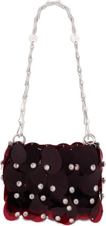 Paco Rabanne sac porté épaule à bride en chaîne - Rouge