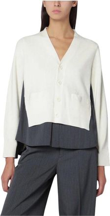 sacai Femme, Pulls, Beige, Taille: 40 FR Maglia Cardigan Corto