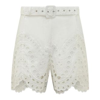 Charo Ruiz Ibiza Dune G&uuml;rtelshorts - - Shorts - Damen - Wei&szlig; - S