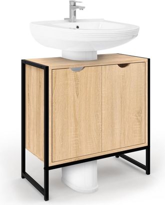 IDMarket Waschtischunterschrank für Badezimmer, Detroit Industriedesign