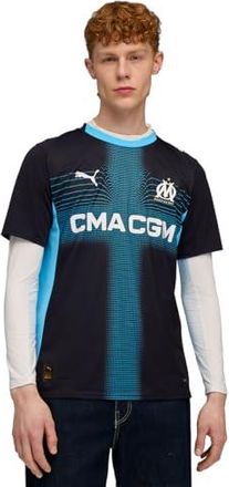 Puma Olympique Marseille Maillot de football r&eacute;plica pour homme Ext&eacute;rieur 2025/2026, bleu, XXL