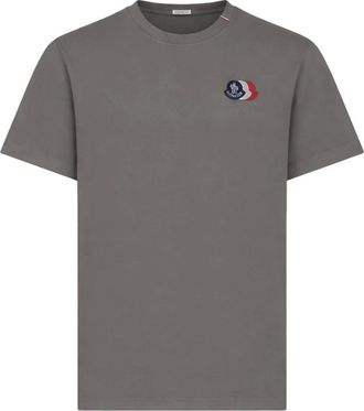 Moncler Homme, Tops, Gris, Taille: XL L10918C0007489B8Q T-shirt &agrave; manches courtes