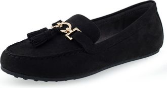 Aerosoles Deanna Loafer für Damen, schwarzes Wildlederimitat, 40 EU