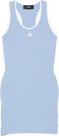 Amiri Femme, Robes, Bleu, Taille: 40 FR MA Rib Knit Dress