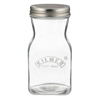 Kilner Saucen- & Saftflasche zum Befüllen 500 ml, auslaufsichere Saftflaschen zum Einkochen und Konservieren von Säften und Saucen, BPA-freie Glasflaschen zu