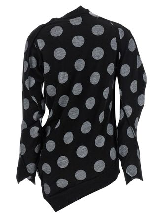 Junya Watanabe Polka Dot Asymmetrical Cardigan - Black