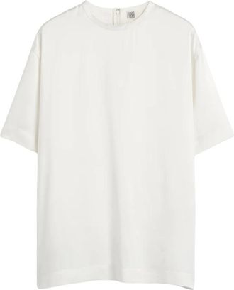 Toteme Femme, Tops, Blanc, Taille: 40 FR Satin Tee
