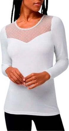 Ysabel Mora T-shirt thermique pour femme en dentelle Plumeti pour homme, Panacotta, XL