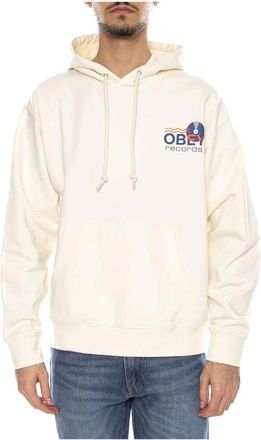 Obey Homme, Sweatshirts et sweats &agrave; capuche, Blanc, Taille: M Records Sound Waves Pullover