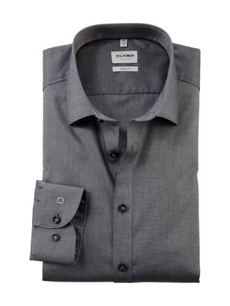 Olymp Herren Oberhemd Langarm Level Five,Faux Uni,Level 5,21 New York Kent-2,Silbergrau 63,39
