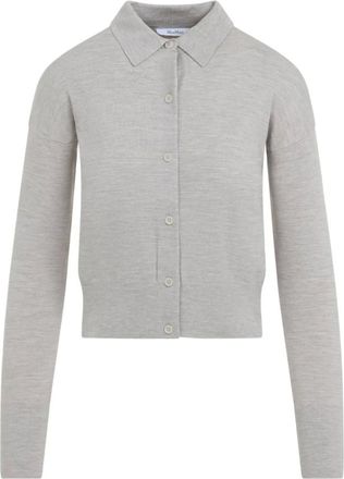 Max Mara Femme, Pulls, Gris, Taille: 38 FR Medeola Knit Polo