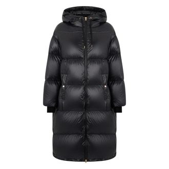 Herno Lange Daunenjacke mit Kapuze - - Coats - Damen - Schwarzk - 2XL