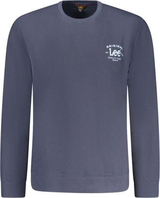 Lee Homme, Sweatshirts et sweats &agrave; capuche, Bleu, Taille: S SWS Crew Long Sleeve SweaT-shirt