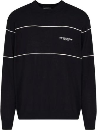 Emporio Armani Homme, Pulls, Bleu, Taille: M Maille Ras du Cou