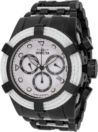 Invicta Bolt 48606 Herrenuhr - Quarzwerk - Edelstahl mit wei&szlig;em Zifferblatt - 53 mm