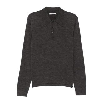 Christophe Lemaire LS Strick-Poloshirt - - Tops - Herren - Grau - M